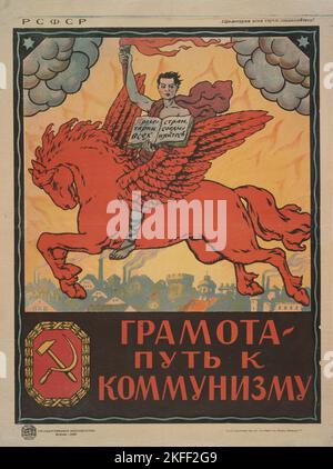 Soviet propaganda poster, Education and literacy, 1921 Stock Photo - Alamy