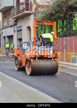 construction heavy equipment steamroller yellow machine asphalt ...