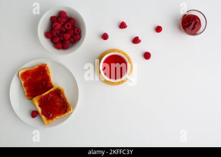 Cup of red tea and toasted bread Stock Photo - Alamy