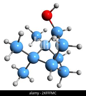 3D image of Camphor skeletal formula - molecular chemical structure of ...