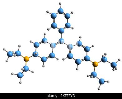 3D image of Green S skeletal formula - molecular chemical structure of ...