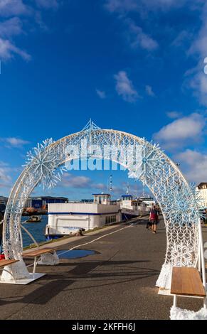 Poole, Dorset UK. 18th November 2022. A new mural being created on the ...