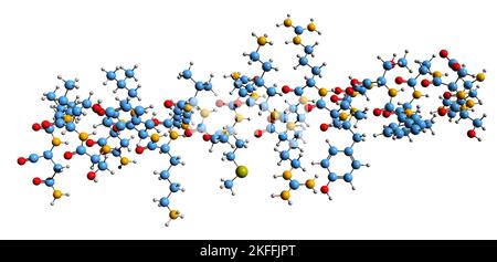 3D image of Glucagon skeletal formula - molecular chemical structure of ...