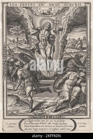 Les Festes du mois d'Avril (April: The Resurrection), 1603 Stock Photo ...
