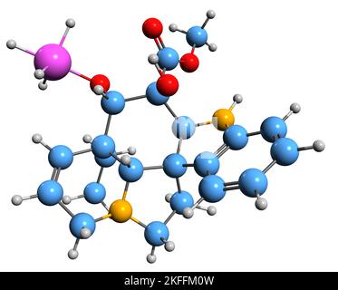3D image of Vinblastine skeletal formula - molecular chemical structure ...