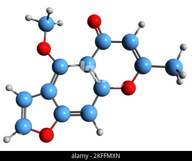 3D image of Chromone skeletal formula - molecular chemical structure of ...