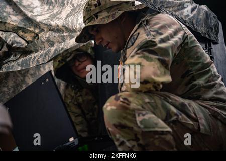 U.S. Army Pfc. Joseph Abeyta, 44th Expeditionary Signal Battalion ...