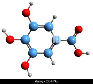 3D image of Tannic acid skeletal formula - molecular chemical structure ...