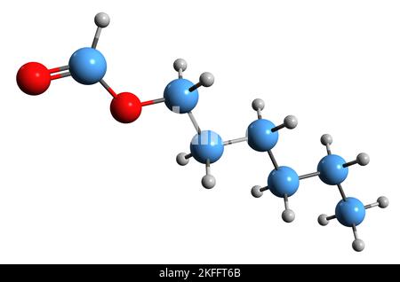 3D image of Formic acid skeletal formula - molecular chemical structure ...