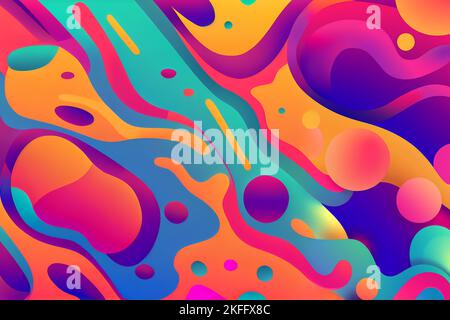 Vibrant wavy liquid fluid cartoon abstract background Stock Photo - Alamy