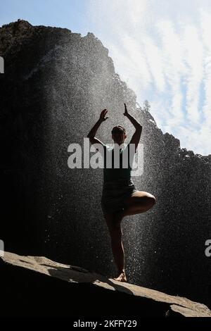 Waterfall,la cascade du Deroc,August,summer,near Nasbinals,South,of ...