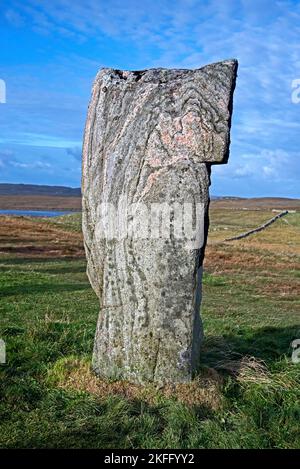 The stone of Callanish 3 stone circle. Part of the standing stones on ...