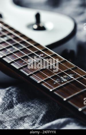 Wrocław, Poland - June 10,2019: Body and fretboard of Jackson SLATT ...