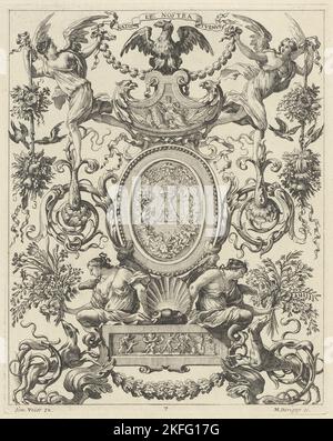 Ornamental Panel Surmounted by an Eagle and the Motto NATOS ET NOSTRA ...