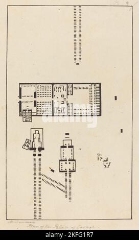 Plan of the Palace of Carnac, published 1829 Stock Photo - Alamy