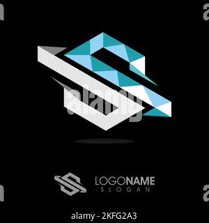 modern SS logo with pattern Stock Vector Image & Art - Alamy