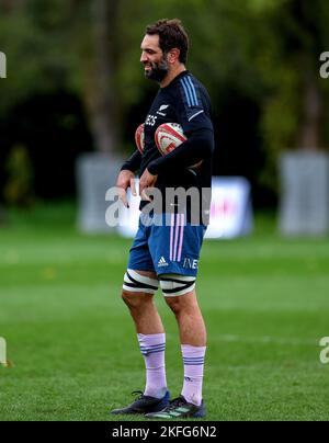 New Zealand captain Sam Whitelock during a training session at The ...