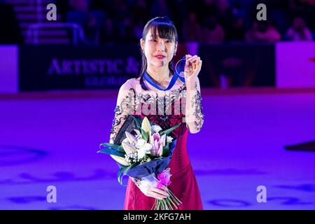 SHEFFIELD, Sheffield. 13th, Nov 2022. Mai Mihara of Japan competes in ...