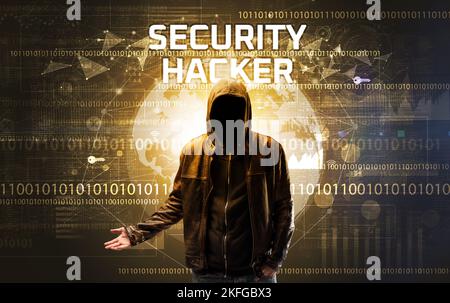 Faceless hacker at work, security concept Stock Photo - Alamy