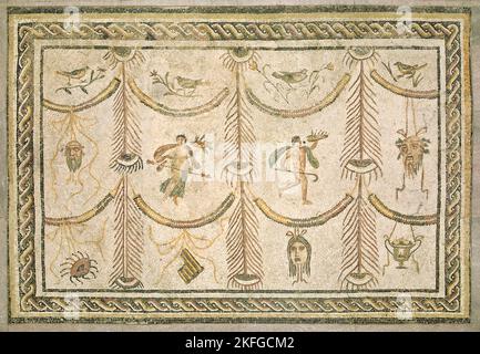 Symbols of Bacchus as God of Wine and the Theater, c. 200/225 A.D Stock ...
