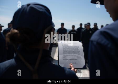 U.S. Coast Guard Cmdr. Brooke Millard, the Commanding Officer of USCGC ...