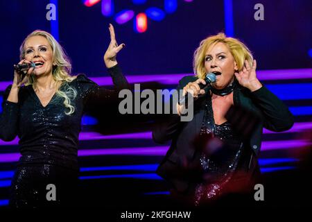 Karin Vlasblom performing during The Great Eurovision Song Contest ...