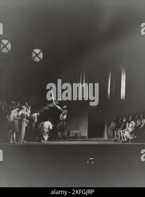 Man raising sword, 1938 Stock Photo - Alamy