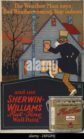 The weather man says: 'Bad weather coming. [..] Sherwin-Williams flat ...