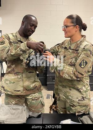 U.S. Army 1st Sgt. Rachel Copeland, 1st Sgt. of the 982nd Combat Camera ...