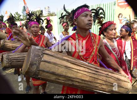 Guwahati, Guwahati, India. 18th Nov, 2022. Culturall troupe of Garo ...