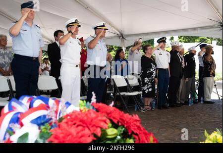 Rear Adm. Blake Converse, deputy commander, U.S. Pacific Fleet, left ...