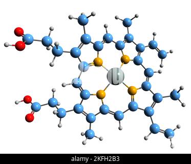 3D image of Heme C skeletal formula - molecular chemical structure of ...