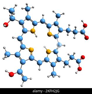 3D image of Protoporphyrin IX skeletal formula - molecular chemical ...
