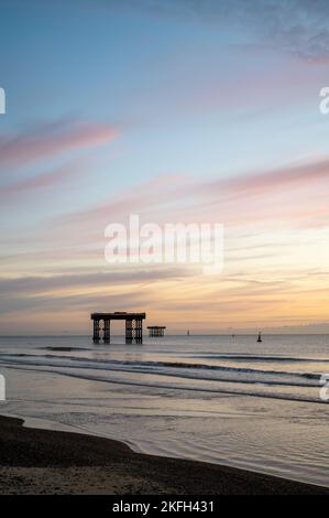 Sea water inlet for nuclear power stations Sizewell Suffolk England ...
