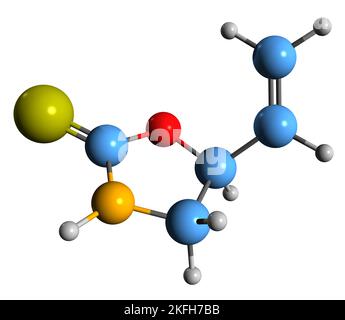 3D image of thyroxine skeletal formula - molecular chemical structure ...
