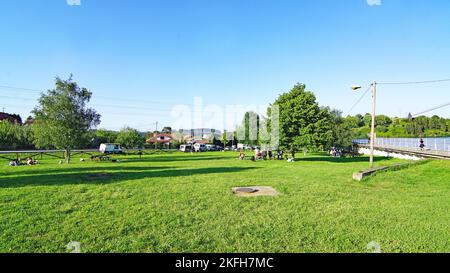 Trasona Reservoir in Corvera de Asturias; Principality of Asturias ...