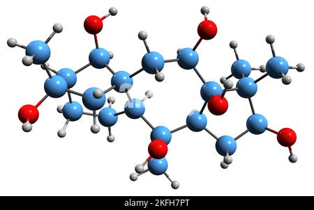 3D image of Grayanotoxin I skeletal formula - molecular chemical ...