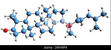 3D image of Panaxatriol skeletal formula - molecular chemical structure ...