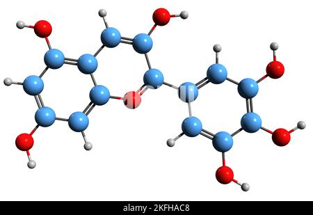 3D image of Anthocyanidin skeletal formula - molecular chemical ...