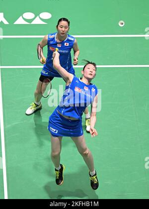 Lee Chia Hsin (L) and Teng Chun Hsun (R) of Chinese Taipei seen during ...