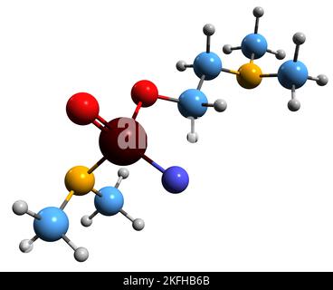 3D image of Atropine skeletal formula - molecular chemical structure of ...