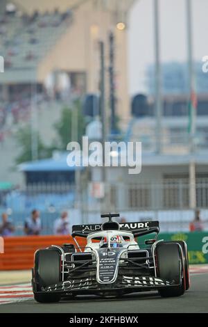 Pierre Gasly (FRA) AlphaTauri in the FIA Press Conference. Sakhir Grand ...