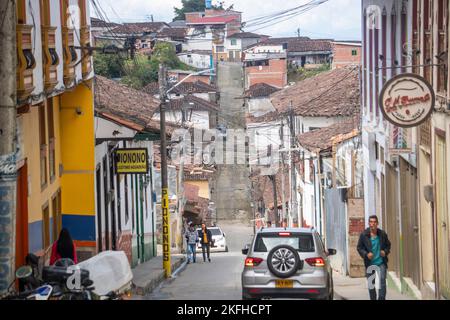A panoramic view of Aguadas, Caldas in Colombia Stock Photo - Alamy