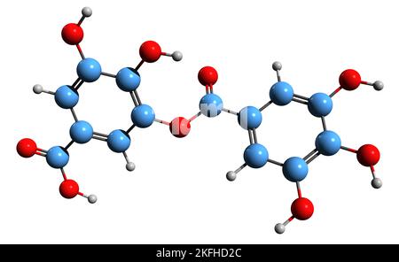 3D image of Tannic acid skeletal formula - molecular chemical structure ...