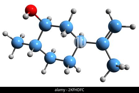 3D image of p-Menthane skeletal formula - molecular chemical structure ...