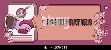 Conceptual caption Signwriting. Business concept any type of clear ...