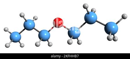 3D image of Butylated hydroxytoluene skeletal formula - molecular ...