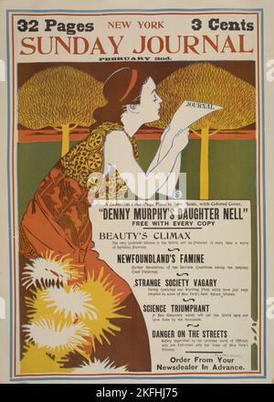 New York Sunday journal. February 2nd. 1896, c1893 - 1897 Stock Photo ...