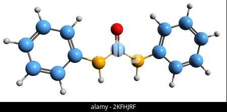 3D image of Growth hormone skeletal formula - molecular chemical ...