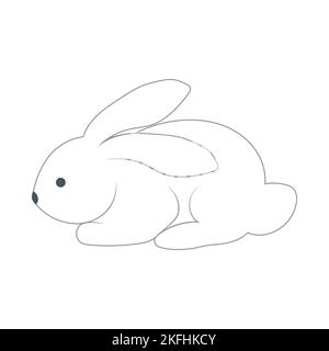 The white rabbit . A design element. Vector clipart Stock Vector Image ...